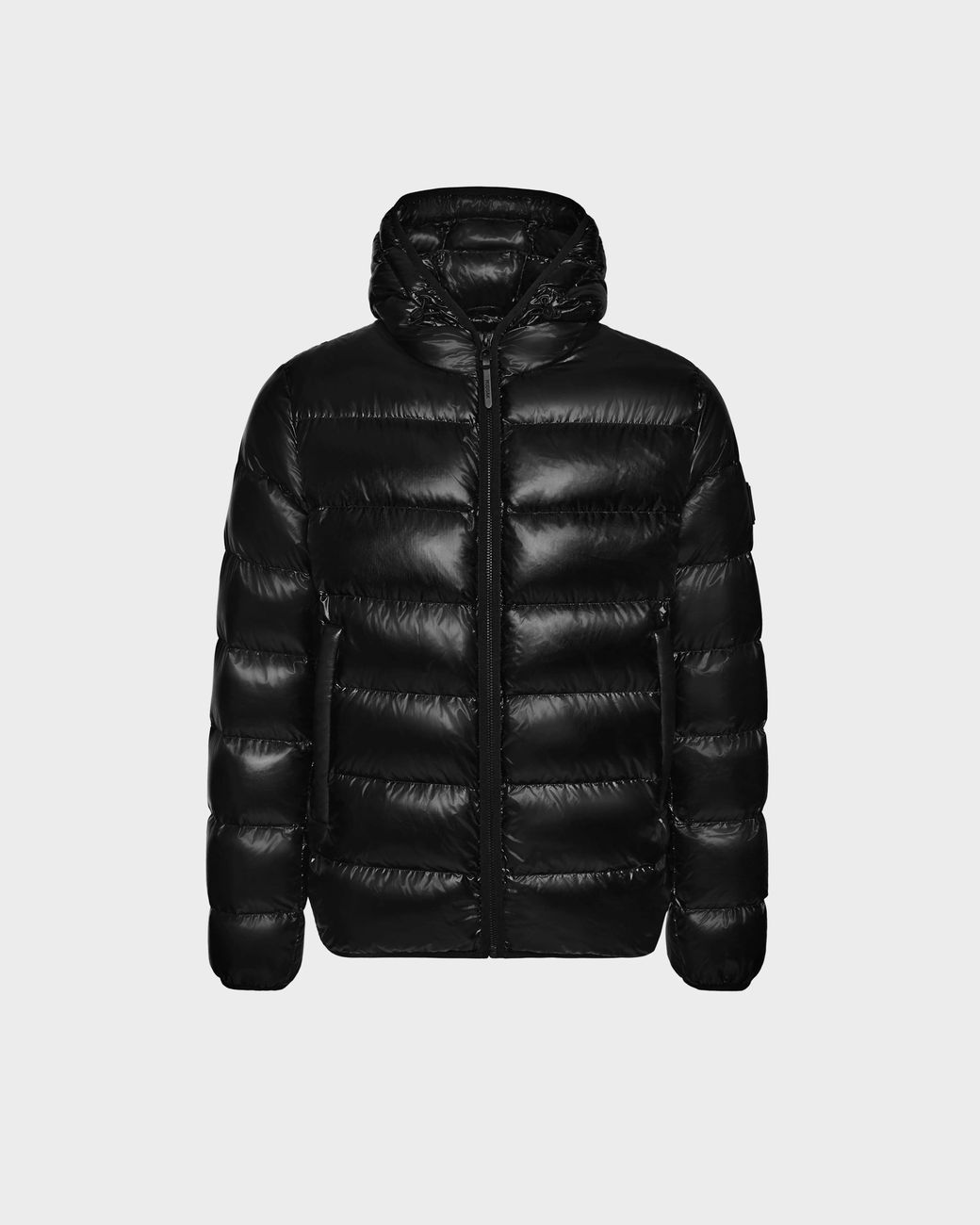 Rudsak Demian S Glossy Hooded Down Puffer in Black for Men | Lyst