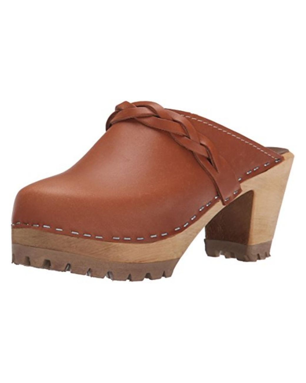 MIA Elsa Leather Braided Clogs in Brown | Lyst
