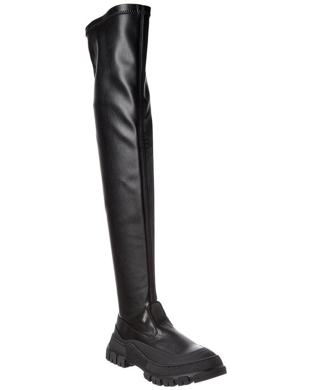 Weekend Max Mara Ballata Leather Thigh-High Boot in Black | Lyst