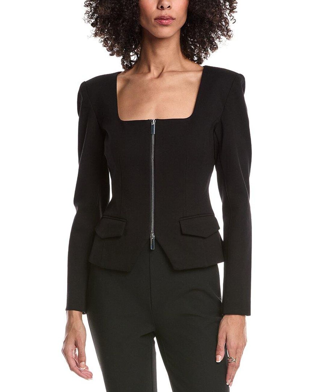 Toccin Koda Zip Front Top in Black | Lyst