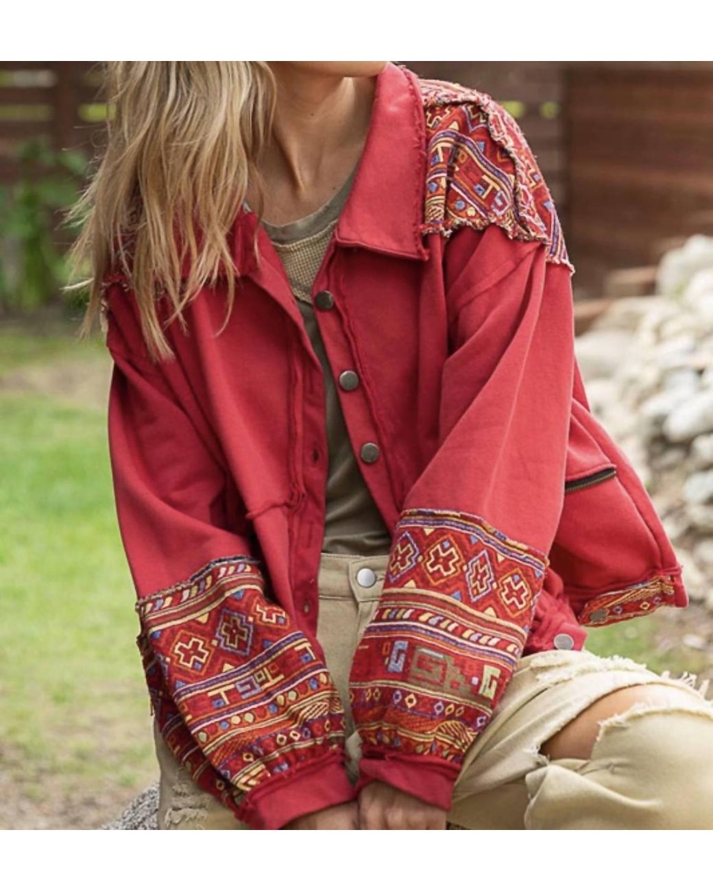 Pol Embroidered Shacket | Lyst