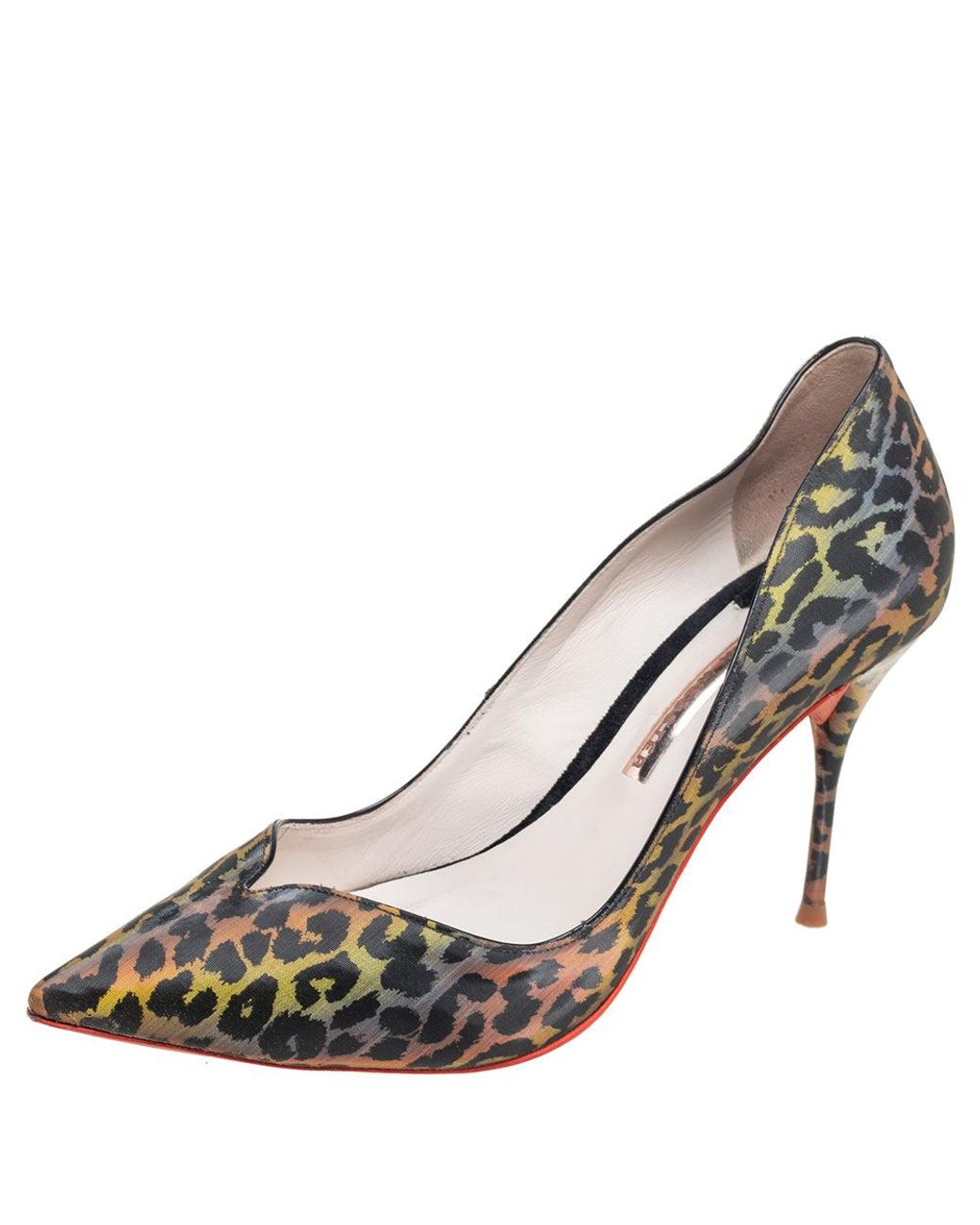 Sophia Webster Holographic Leopard Print Pvc Izzy Pumps | Lyst