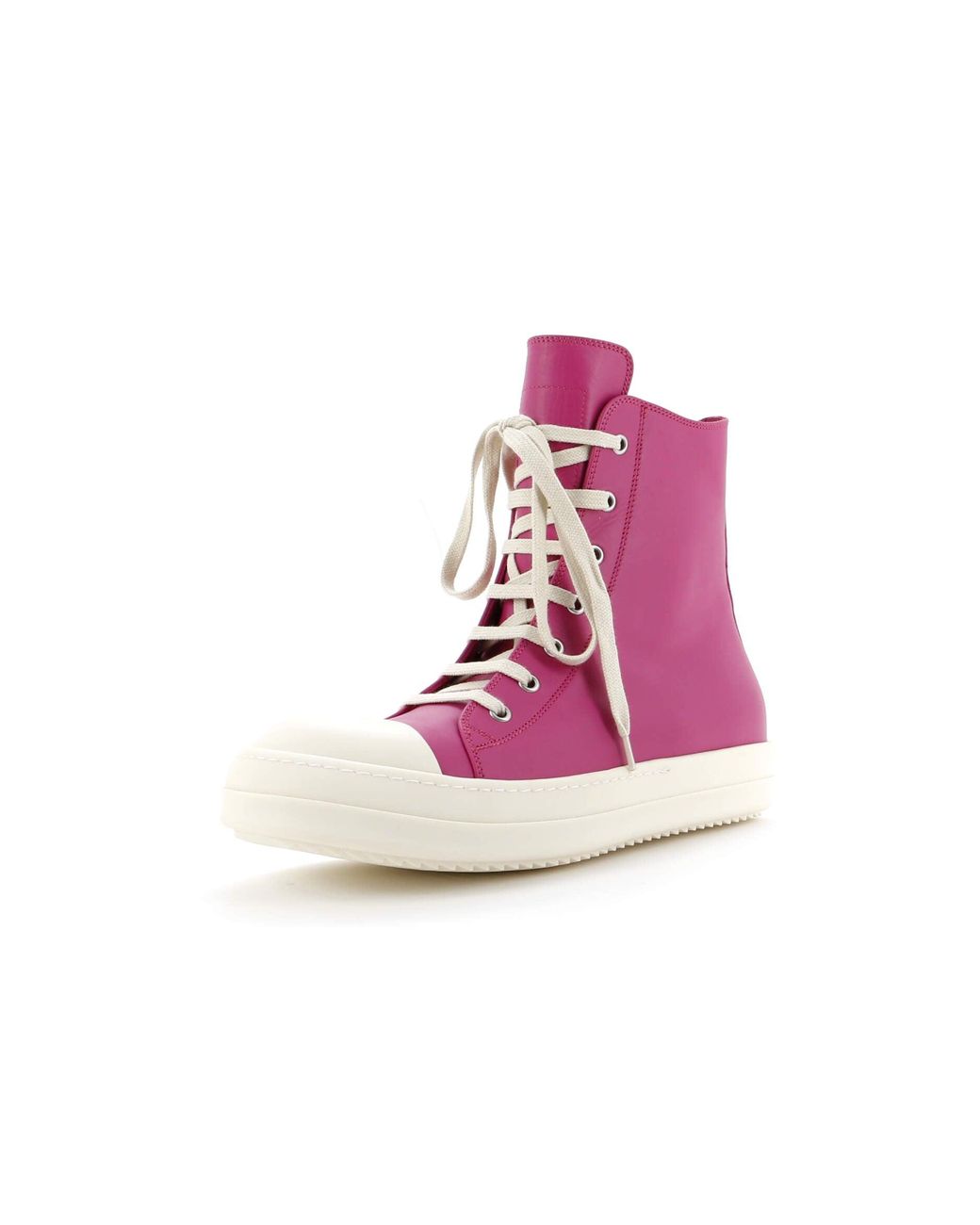 Rick Owens Ramones High-Top Sneakers Leather in Pink for Men | Lyst