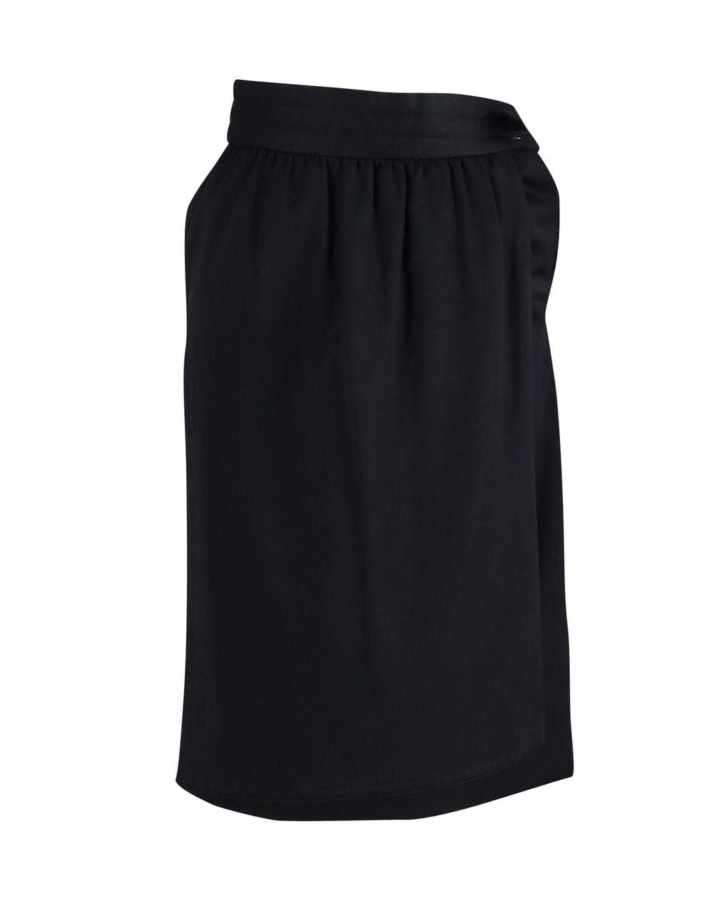 ESCADA Wool Wrap Over Midi Skirt in Black | Lyst