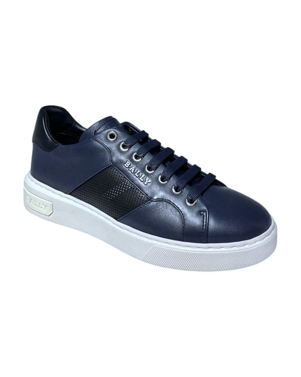 Bally Myko 6300459 Midnight/ Calf Plain Leather Sneakers in Blue for ...