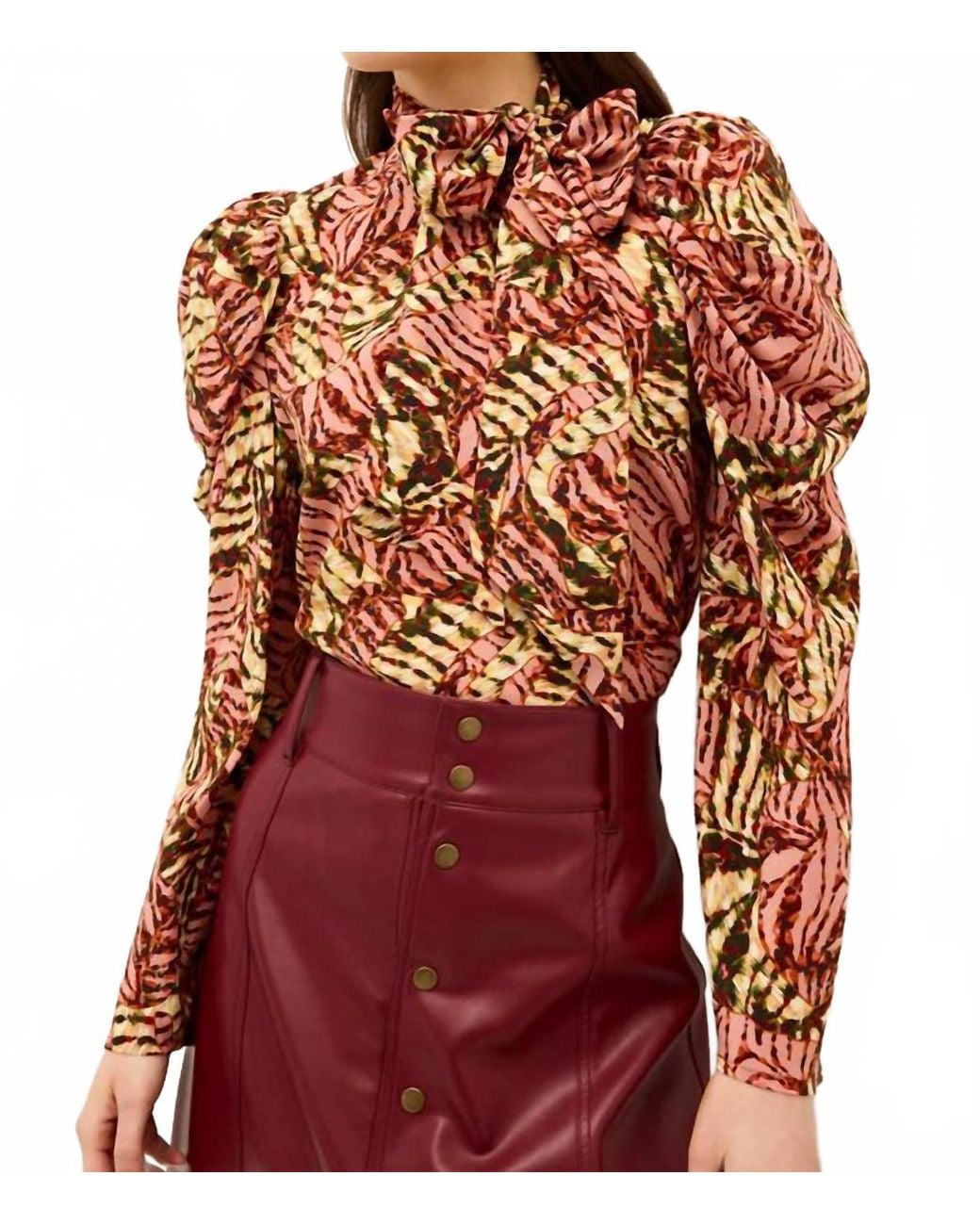 Marie Oliver Lynx Gabriella Blouse in Red | Lyst
