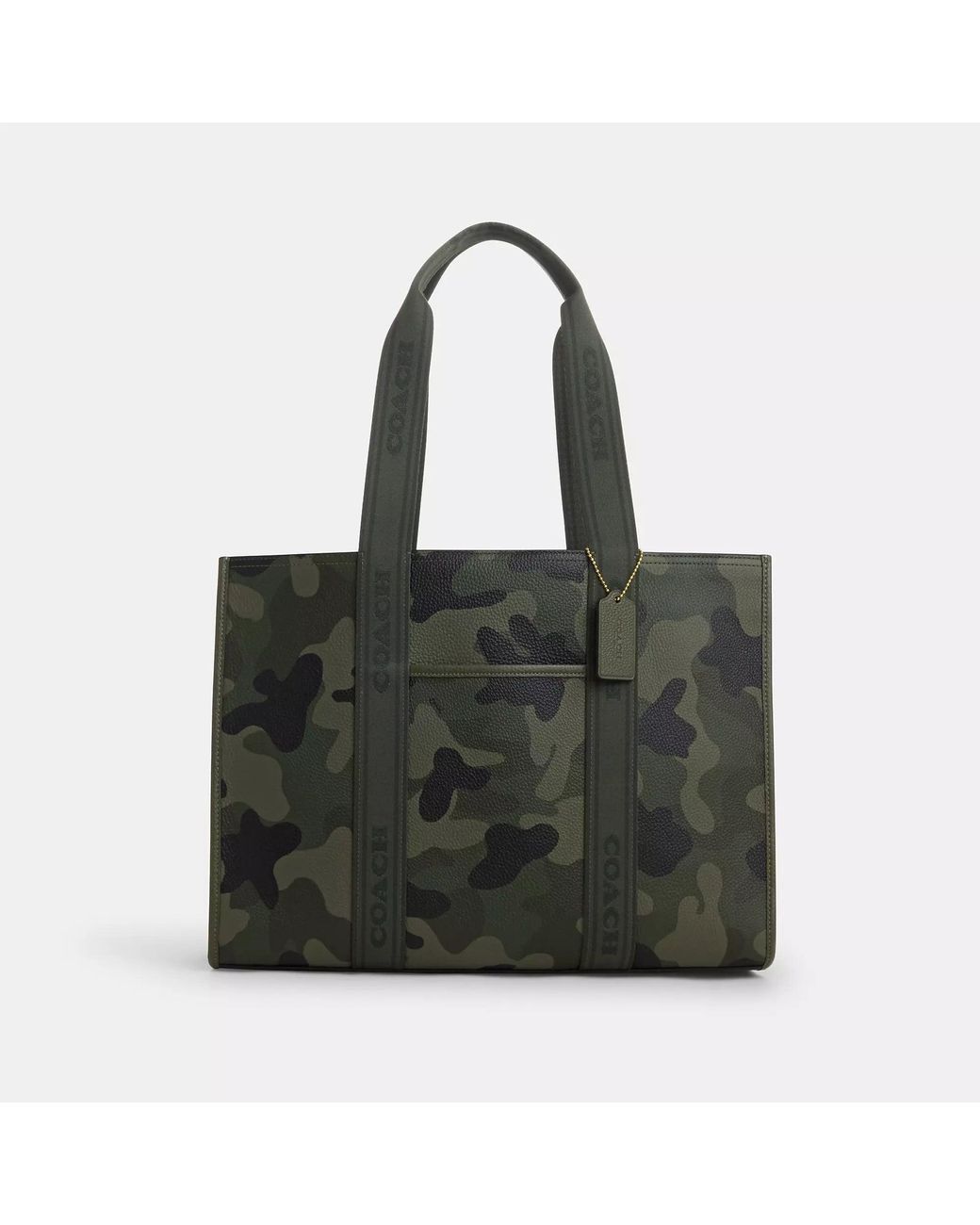 COACH Large Smith Tote Bag With Camo Print in Black | Lyst