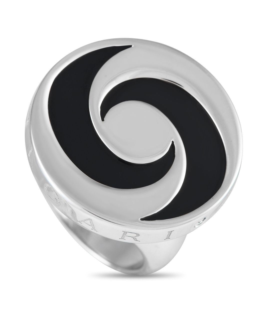 BVLGARI 18K And Onyx Optical Illusion Spinning Ring Bv22-011625 in ...