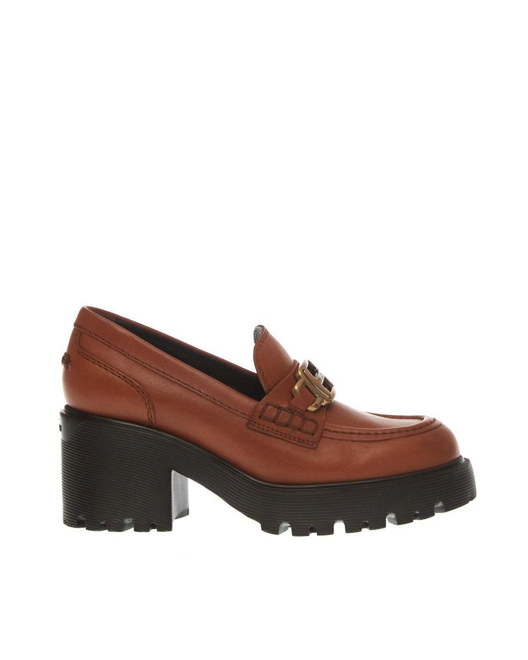 Hogan Medium Moccasin in Brown | Lyst