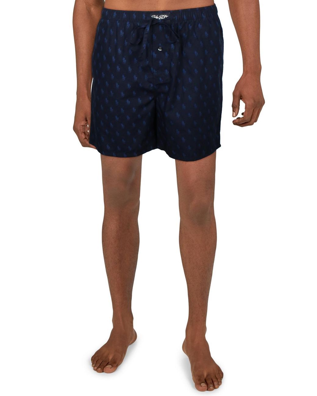 Polo Ralph Lauren Drawstring Logo Sleep Short in Blue for Men | Lyst