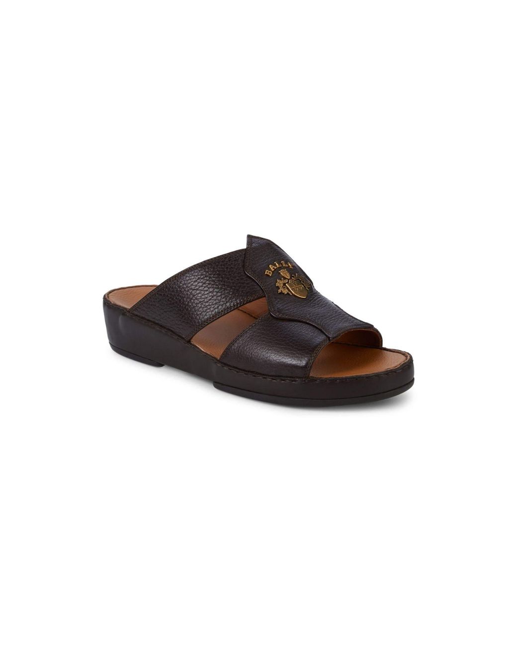 Bally Hakman Safari Grained Leather Sandals in Brown for Men | Lyst