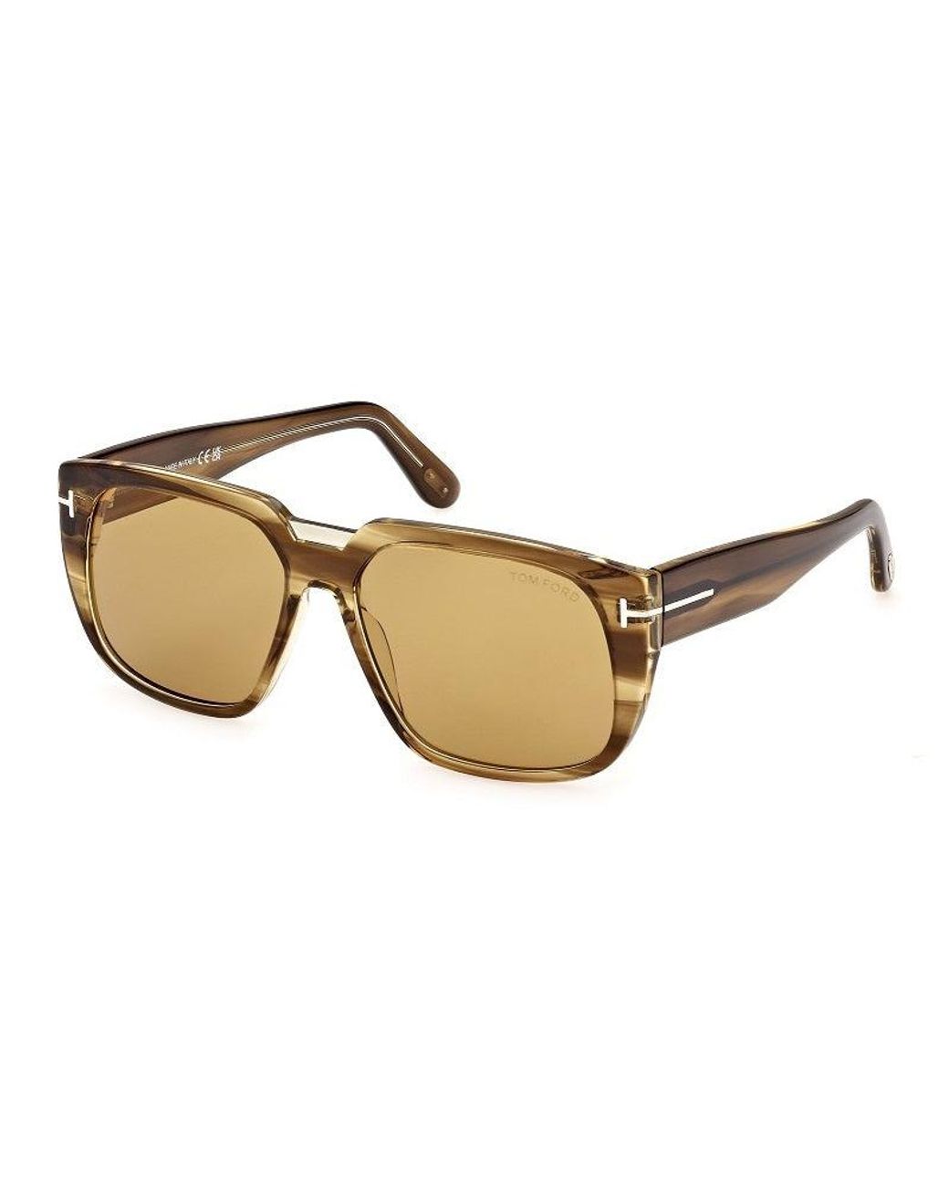 Tom Ford Square Full Rim, With A Coloured Havana Frame And Lens in ...