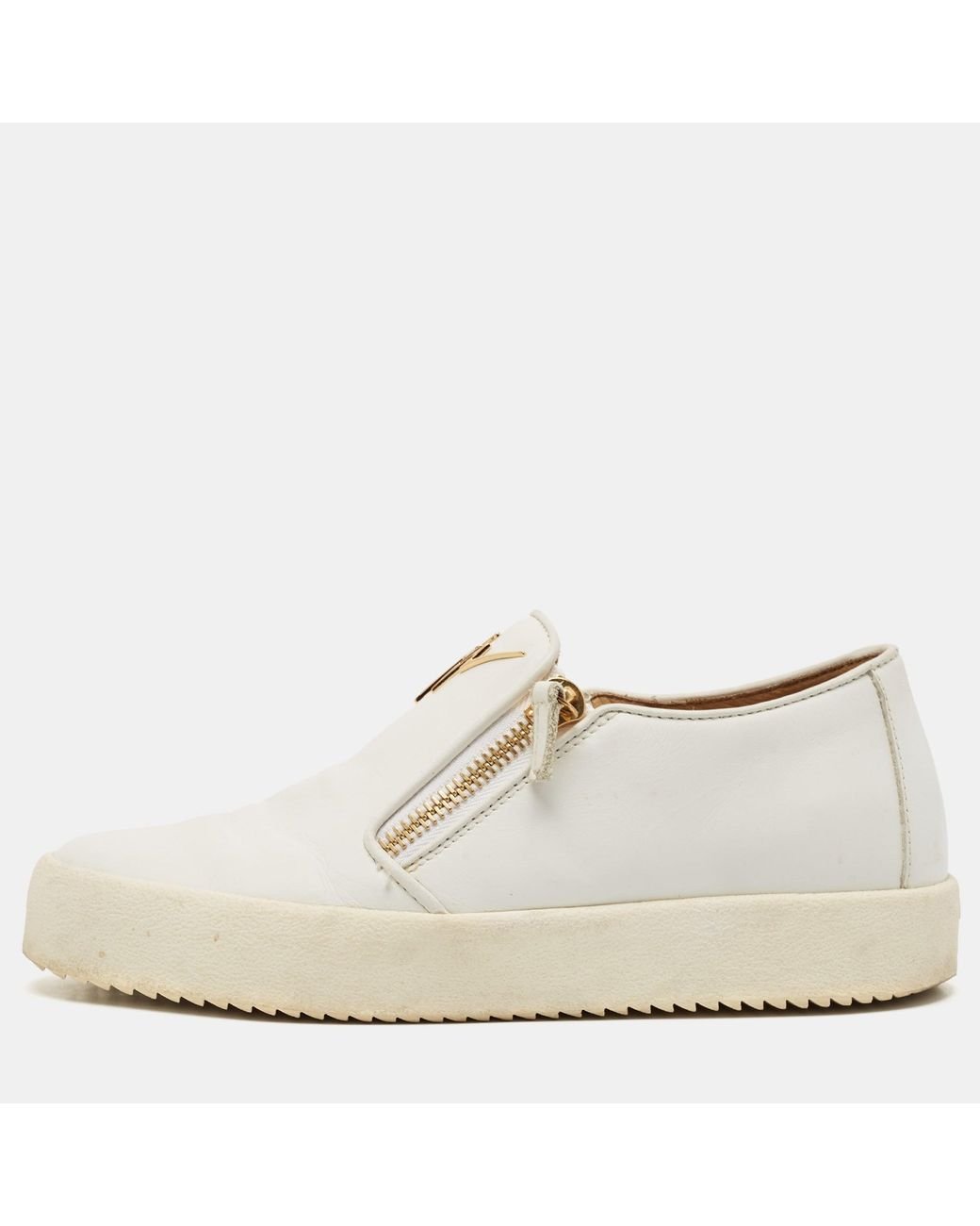 Giuseppe Zanotti Leather Eve Slip On Sneakers in Natural for Men | Lyst