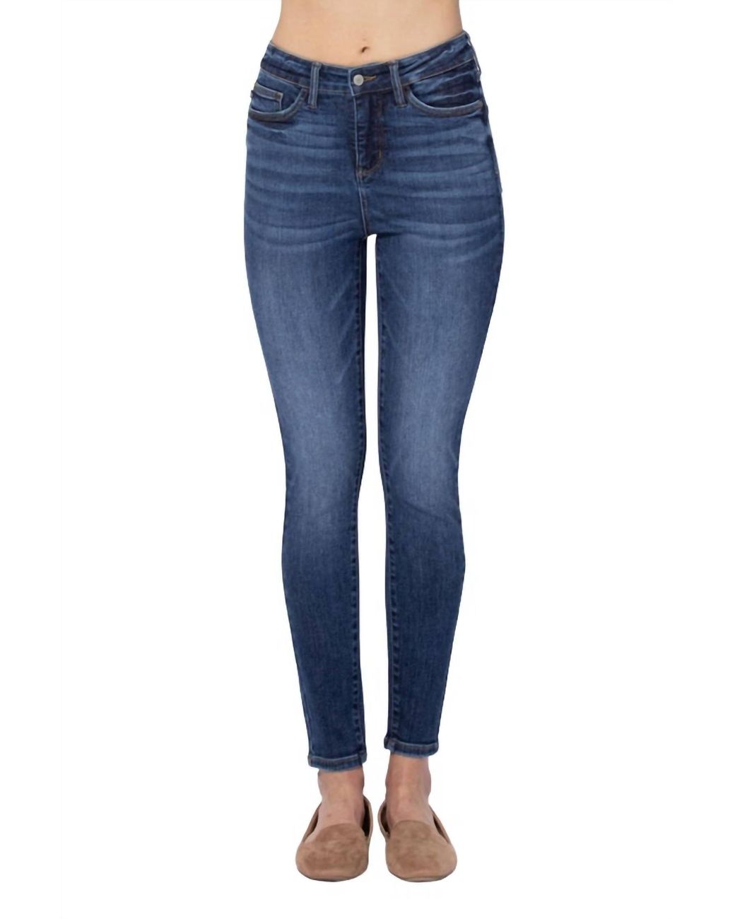 Judy Blue Tummy Control Skinny Jea In Blue Lyst Judy Blue Tummy Control Skinny Jea In Blue Lyst
