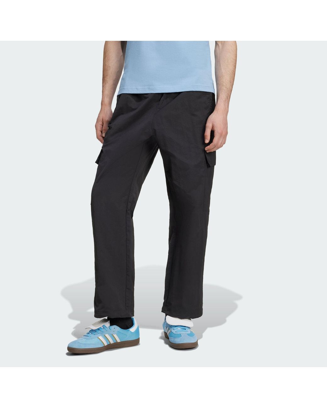 adidas Adicolor Classics 3-Stripes Cargo Pants in Black for Men | Lyst