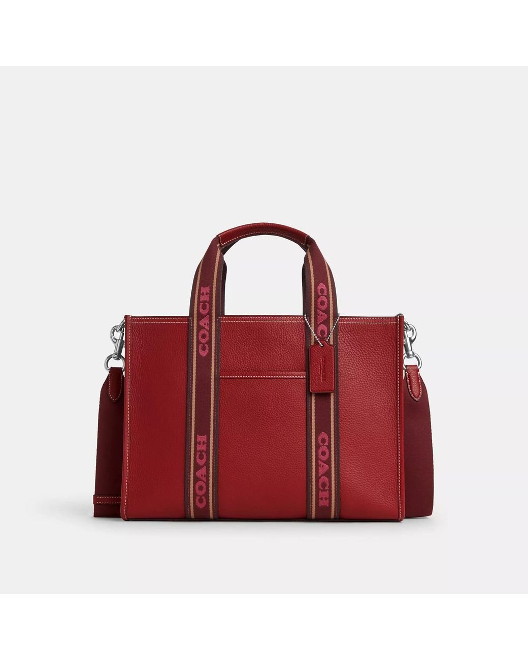 COACH Smith Tote | Leather in Red | Lyst