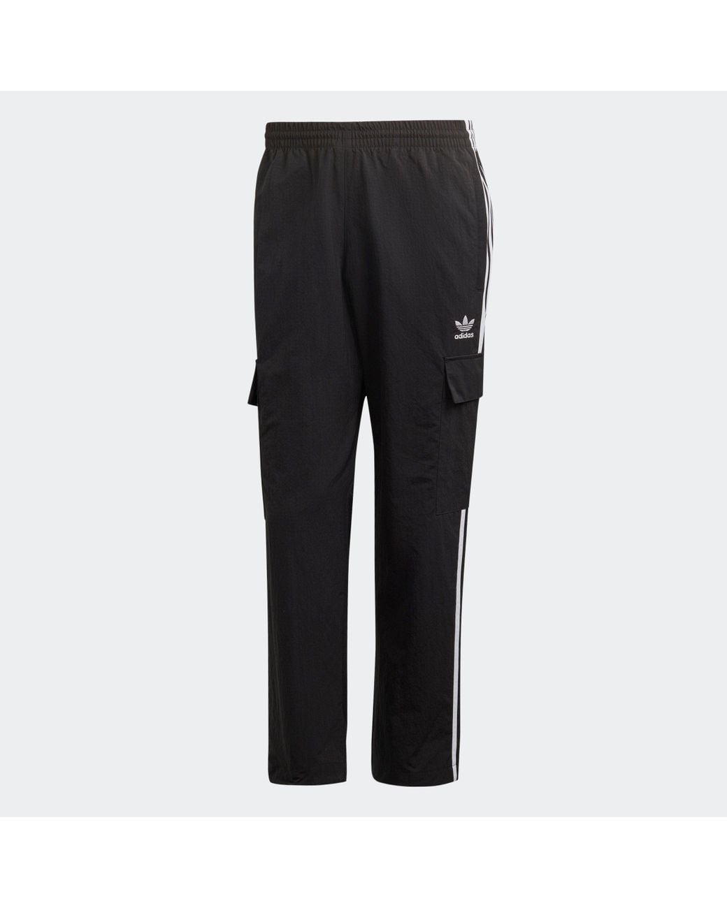 adidas Adicolor Classics 3-Stripes Cargo Pants in Black for Men | Lyst