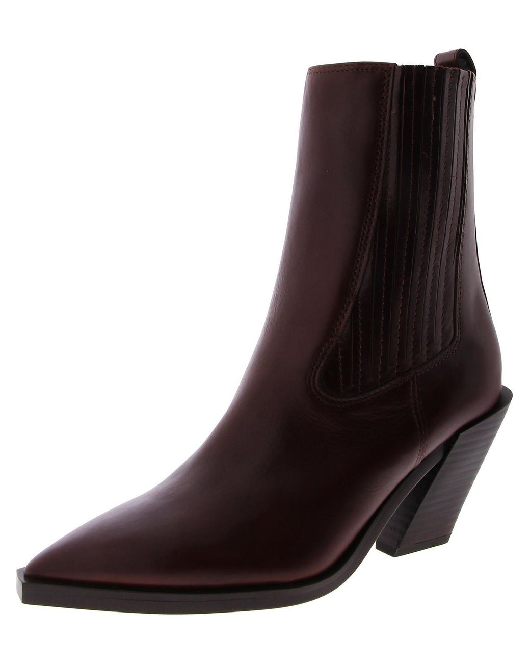 Sam Edelman Mandey Block Heel Stacked Heel Ankle Boots in Brown | Lyst