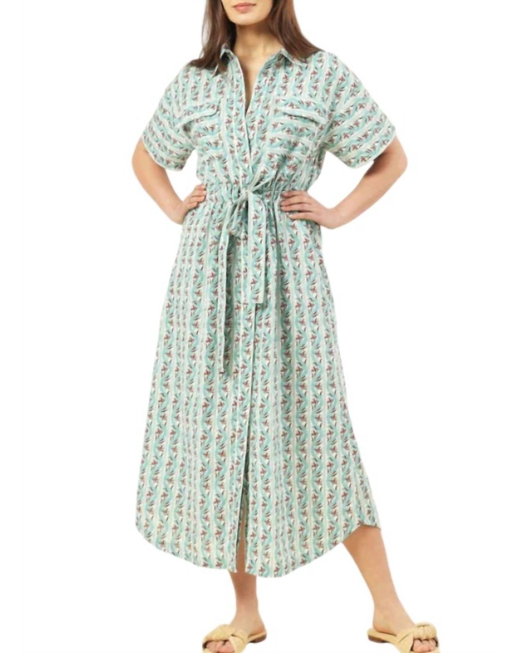 Omika Carla Midi Dress in Green | Lyst