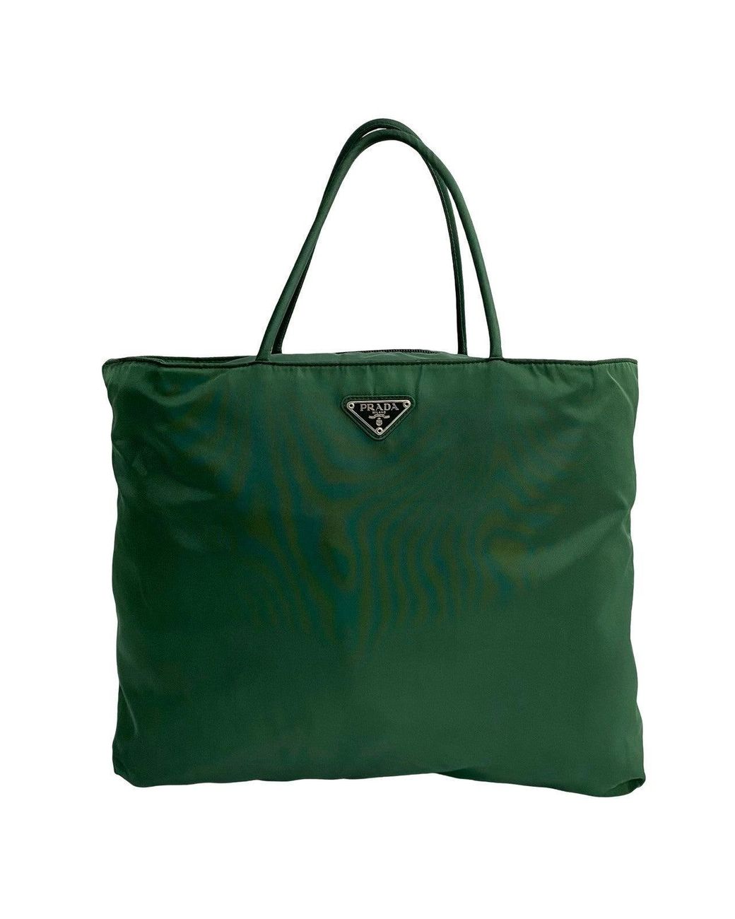 Prada Tessuto Tote Bag Canvas Tote Bag in Green | Lyst