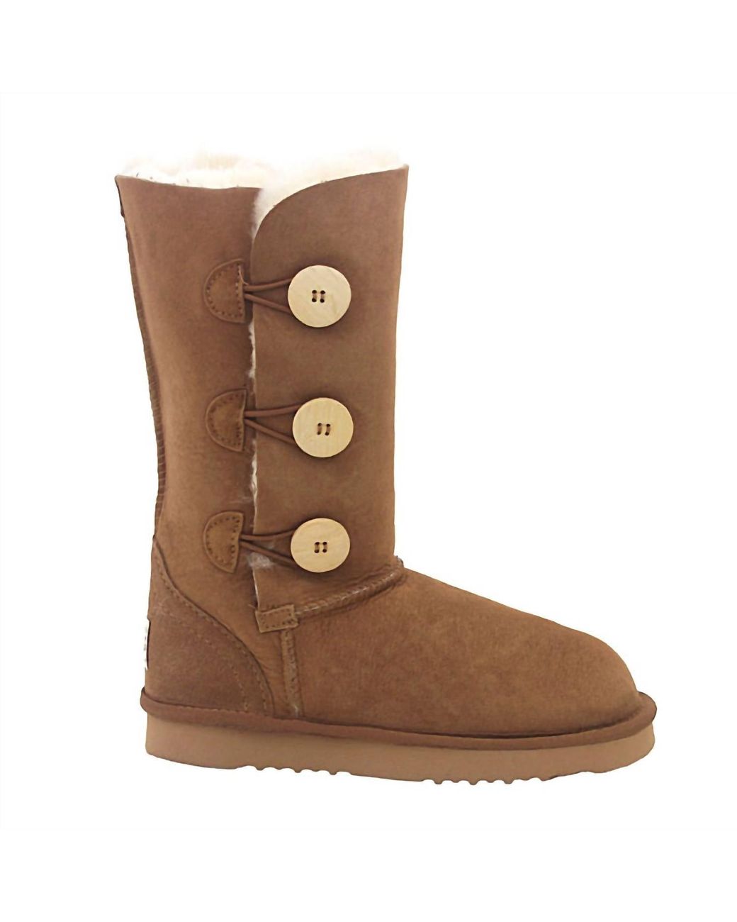 UGG Bailey Button Triplet Boot in Brown | Lyst