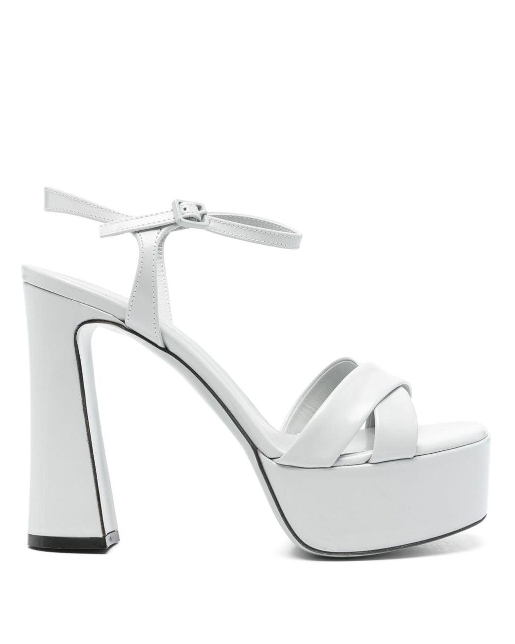 Roberto Festa Platform Block Heel Sandals in White | Lyst