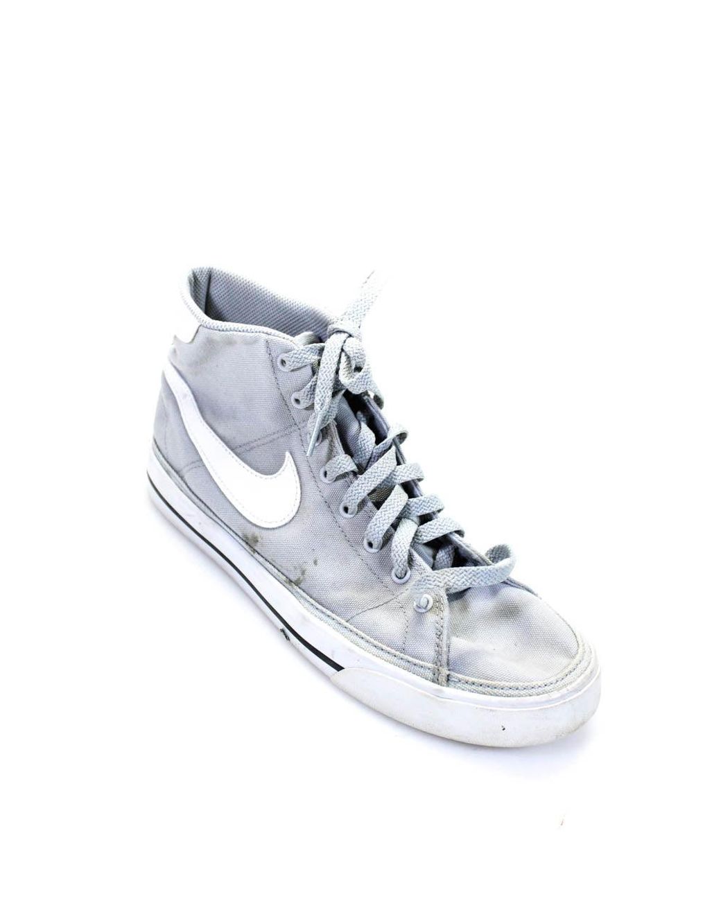 Nike Canvas High Top Lace Up Court Legacy Basketball Sneakers in White ...
