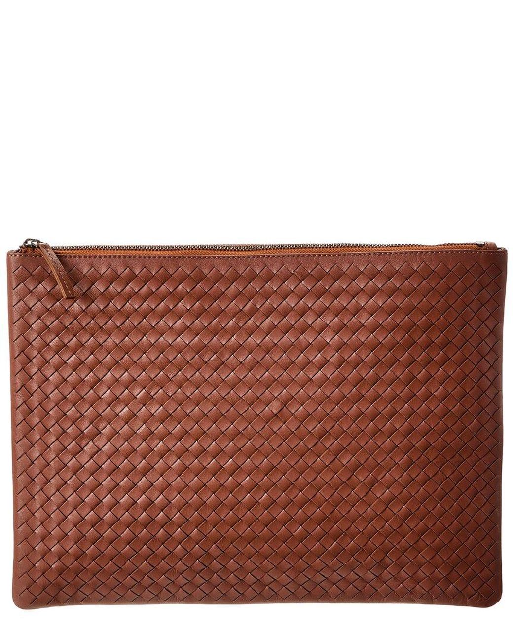Dragon Diffusion Woven Leather Clutch in Brown | Lyst