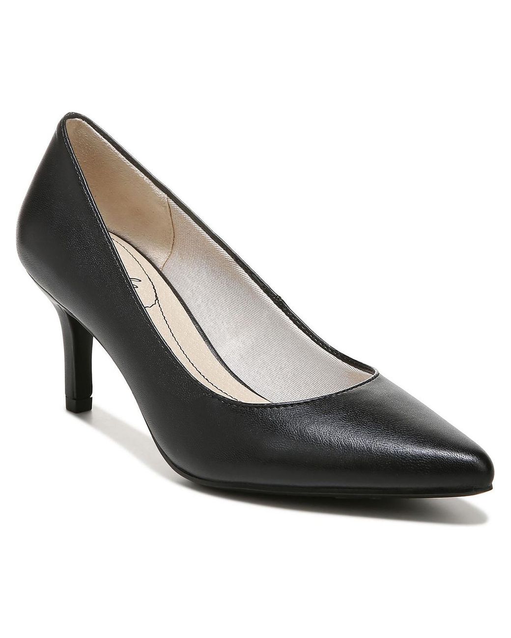LifeStride Sevyn Striped Stacked Heel Pumps in Black | Lyst
