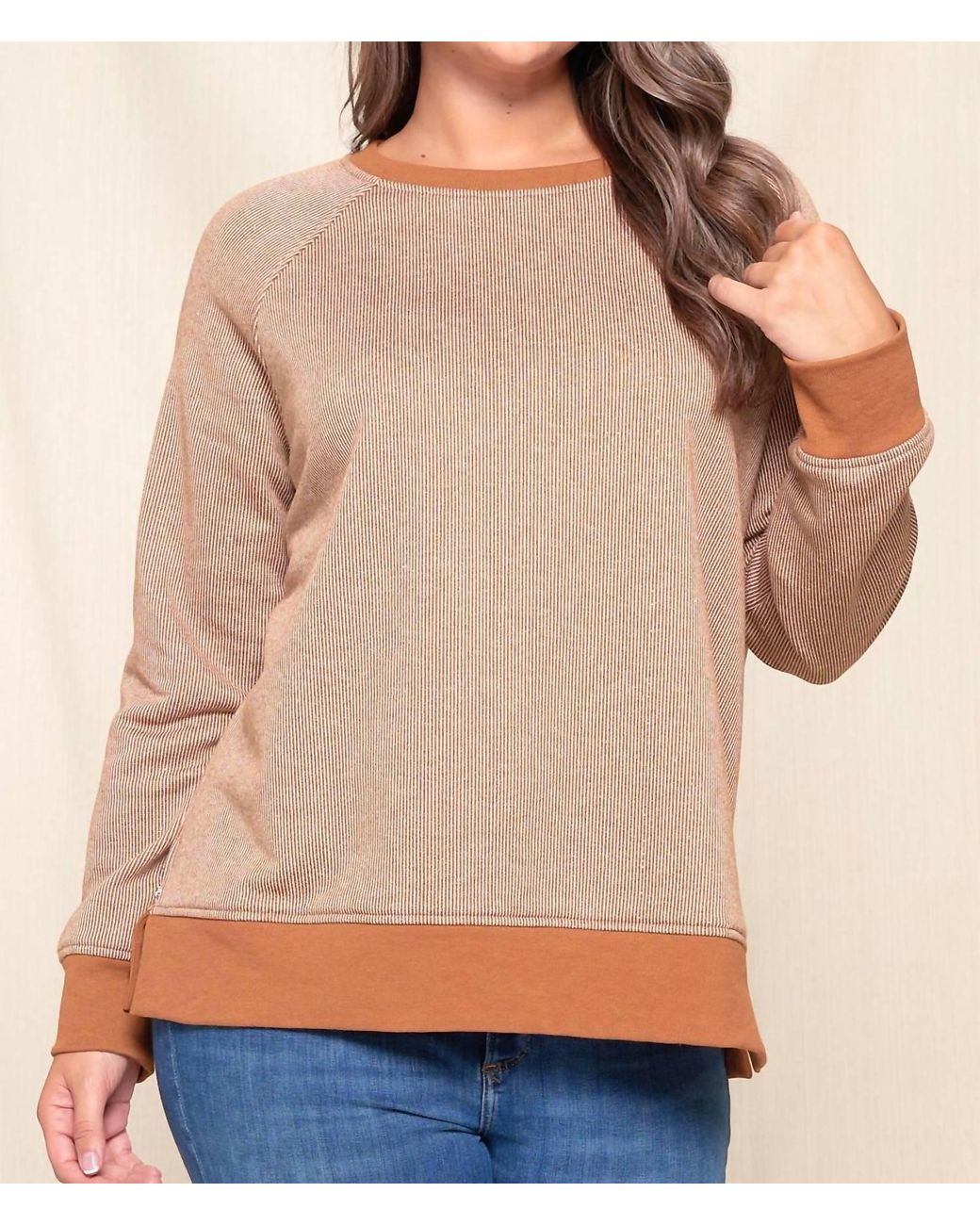 Doe And Rae Curvy Piper Side Zipper Top in Natural | Lyst