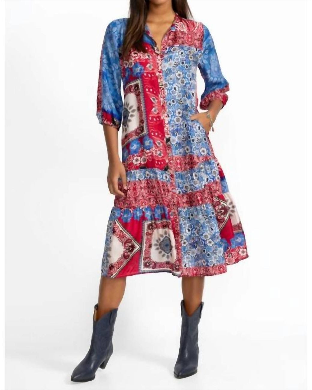 Johnny Was Cornelia Dress in Red | Lyst