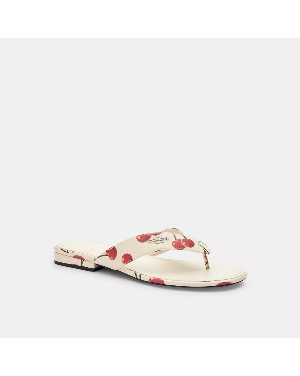 COACH Bridgette Sandal With Cherry Print in Pink | Lyst