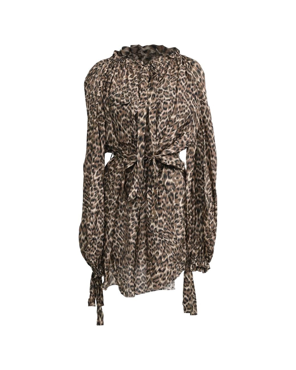 Zimmermann Suraya Leopard-Print Off-Shoulder Dress in Brown | Lyst