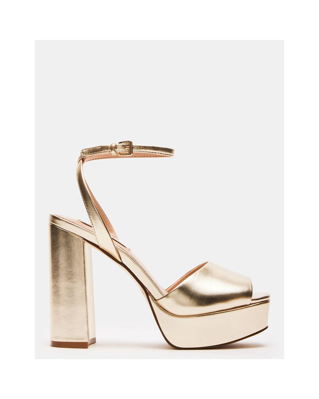 Steve Madden Lourdes Champagne in Metallic | Lyst
