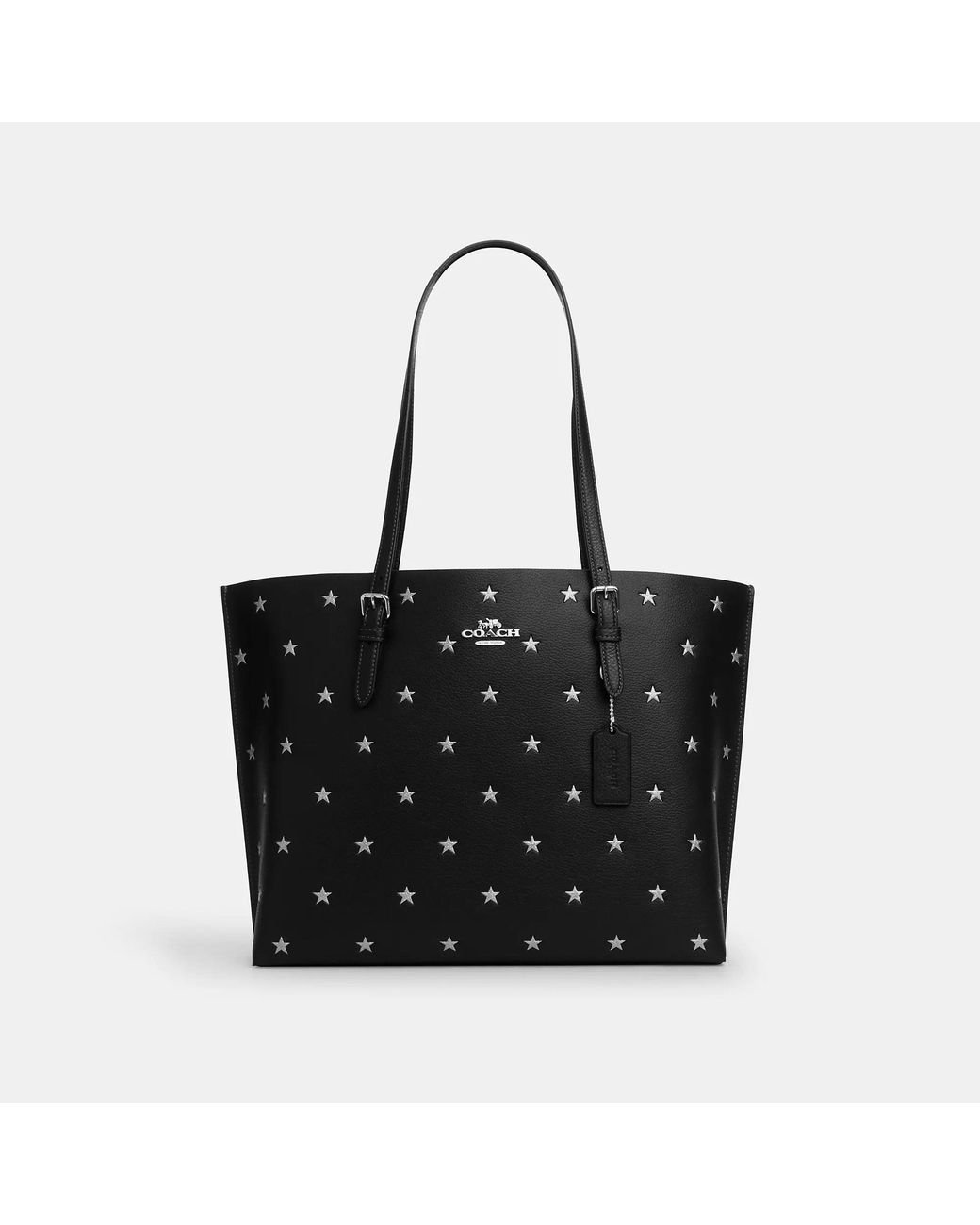 COACH Mollie Tote Bag With Star Print in Black | Lyst