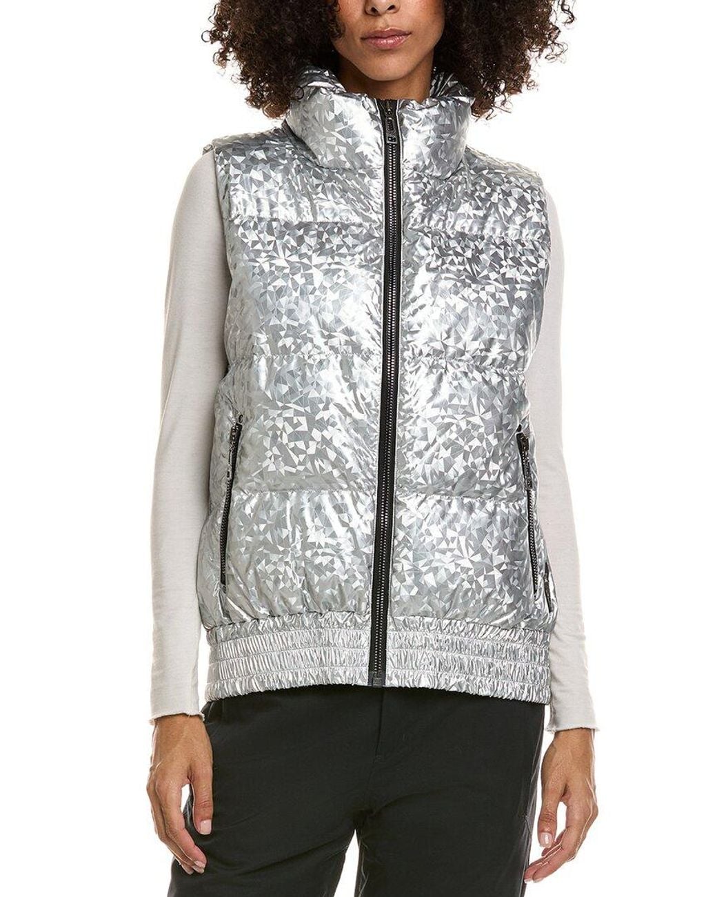 SKEA Tess Puffer Down Vest in Gray | Lyst