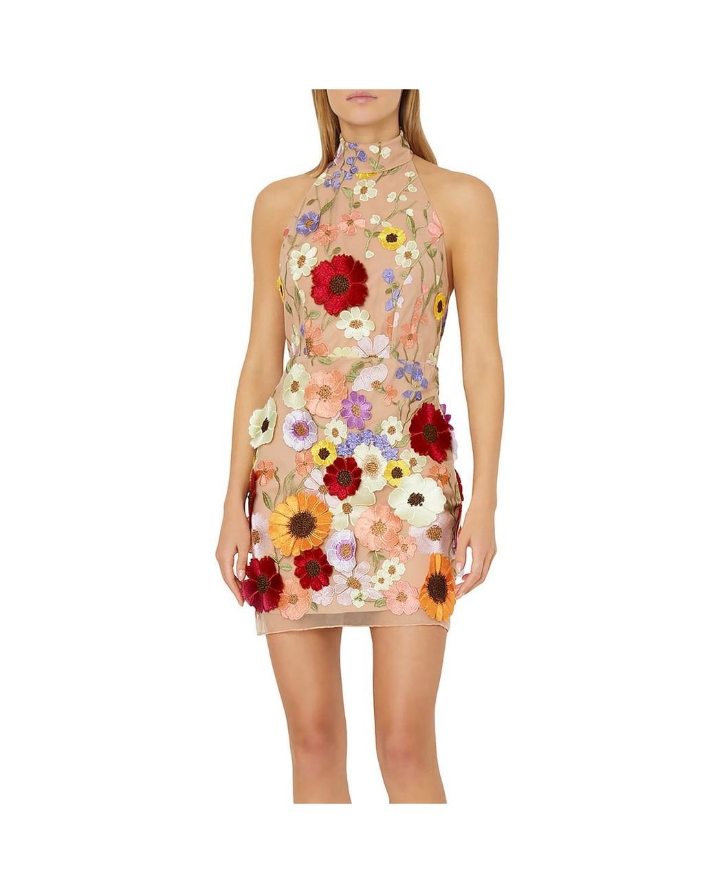 MILLY Embroidered Mini Mini Dress | Lyst