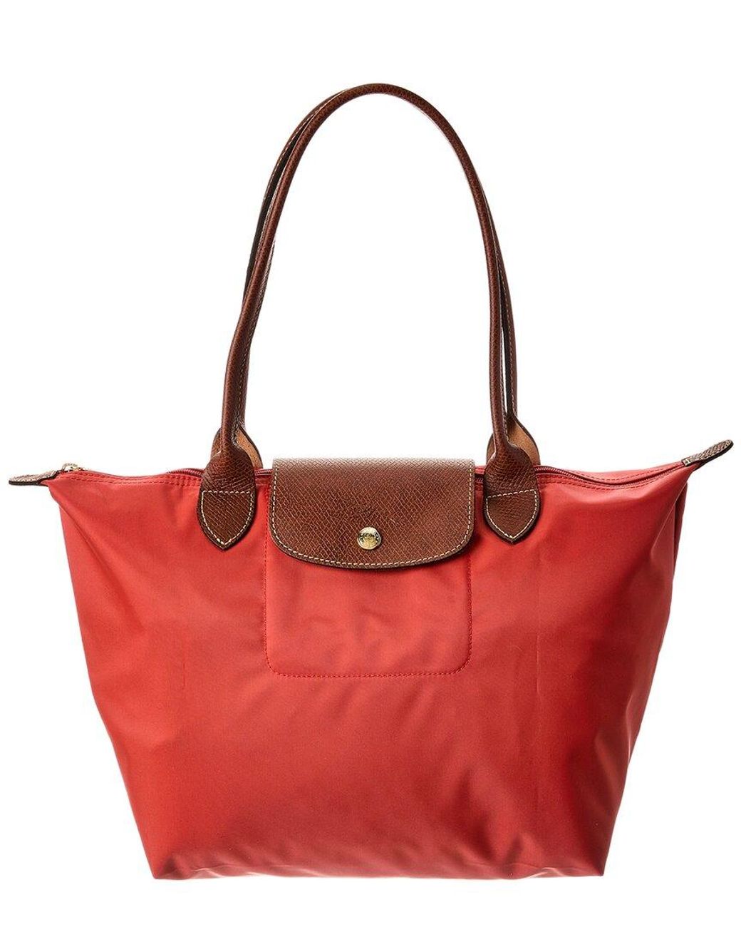 Longchamp Le Pliage Original Medium Canvas Long Handle Tote in Red | Lyst
