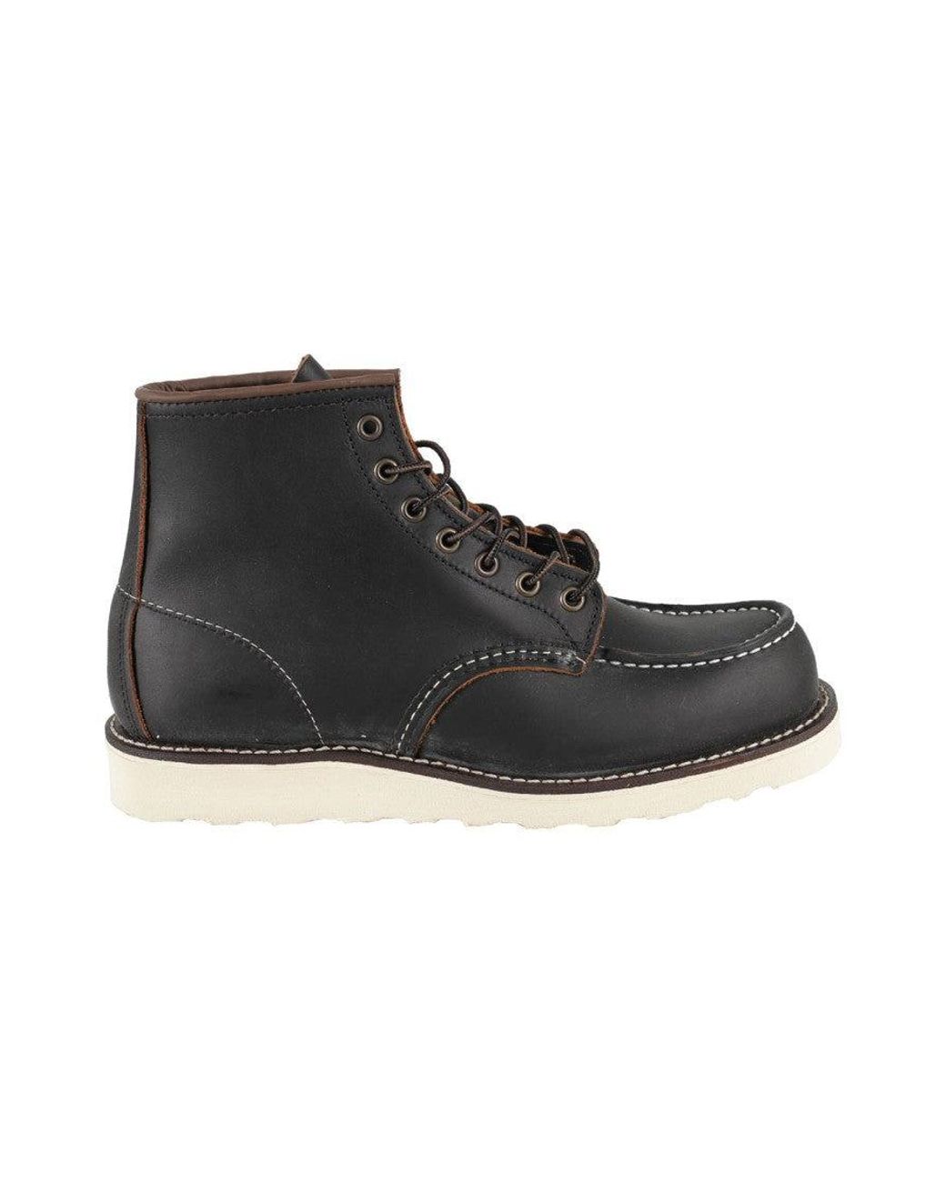 Red Wing Moc Toe Ankle Boots in Black for Men | Lyst