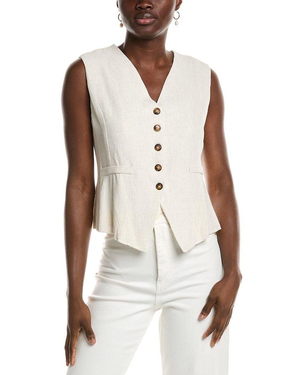 ANNA KAY Alencianna Vest in White | Lyst
