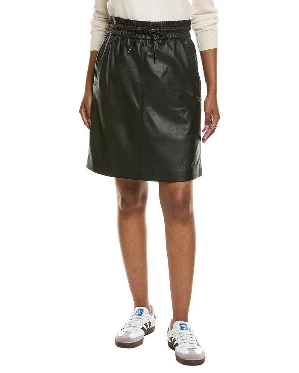 Bogner Aurea Leather Skirt in Black | Lyst