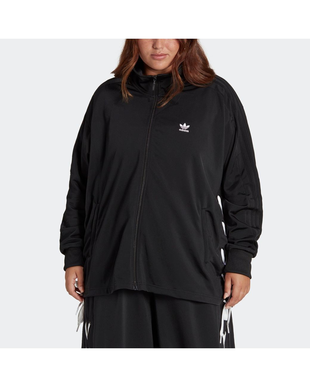 Adidas Always Original Laced Track Jacket Plus Size In Black Lyst