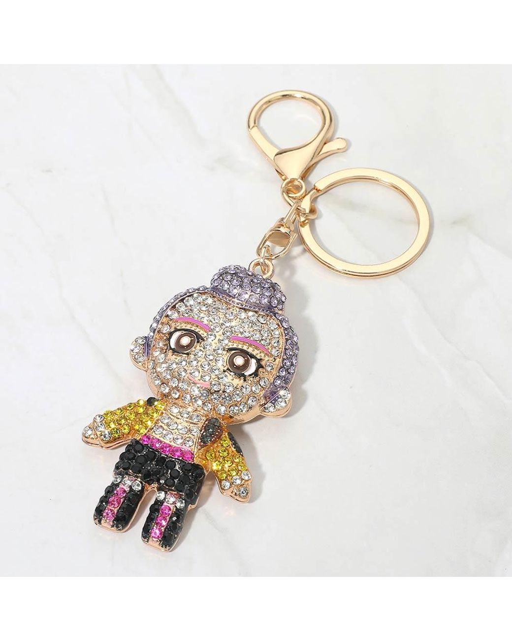 Fashnzfab Bling Studded Kpop Demon Hunters Rumi Keychain Bag Charm in ...