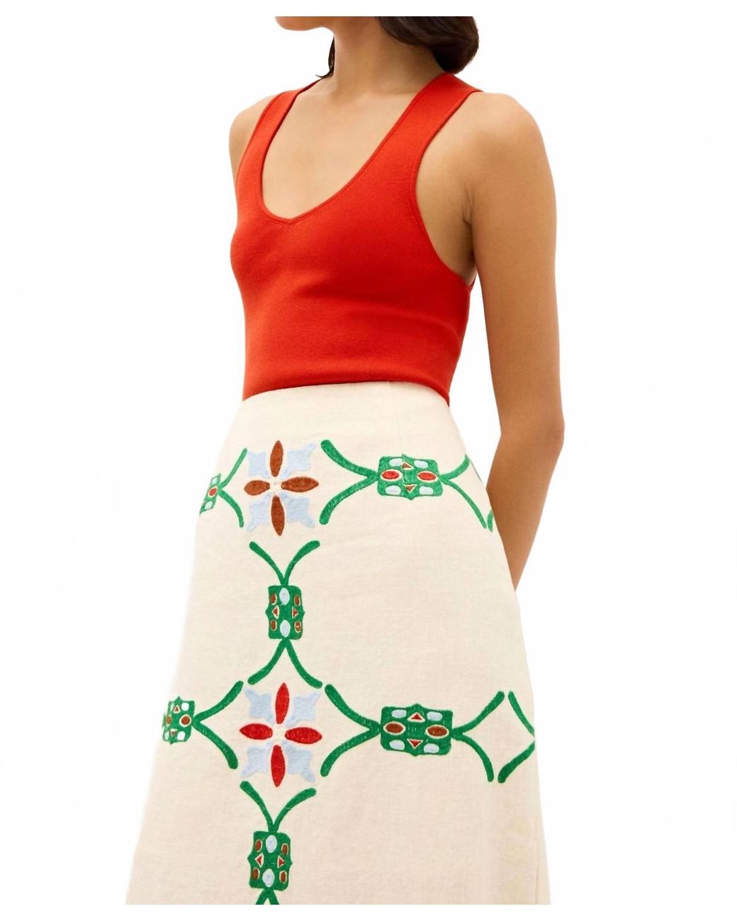 Marie Oliver Miranda Top in Red | Lyst