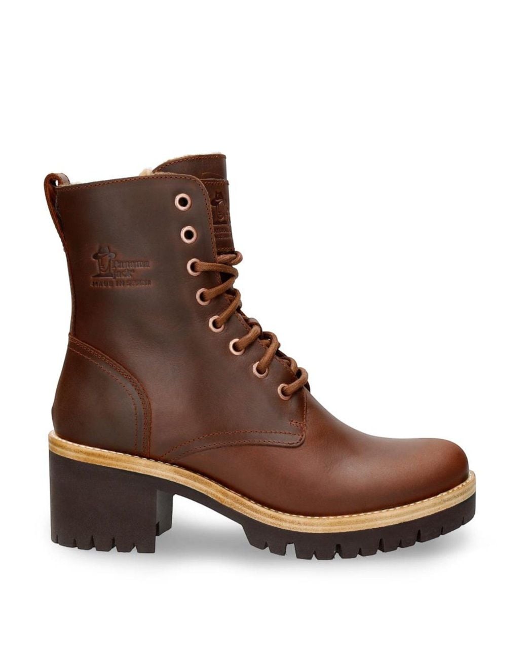 Panama Jack Padma B13 Bark Waterproof Leather Combat Boots in Brown | Lyst