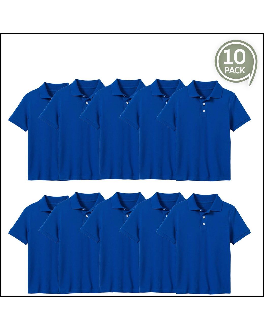 Galaxy By Harvic Boy's School Uniform Polo-10 Pack in Blue for Men | Lyst