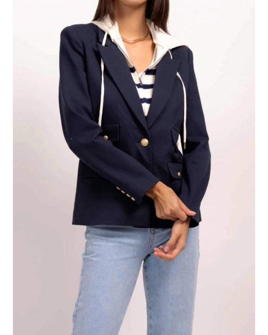 Central Park West Dawson Nautical Stripe Dickie Blazer in Blue | Lyst