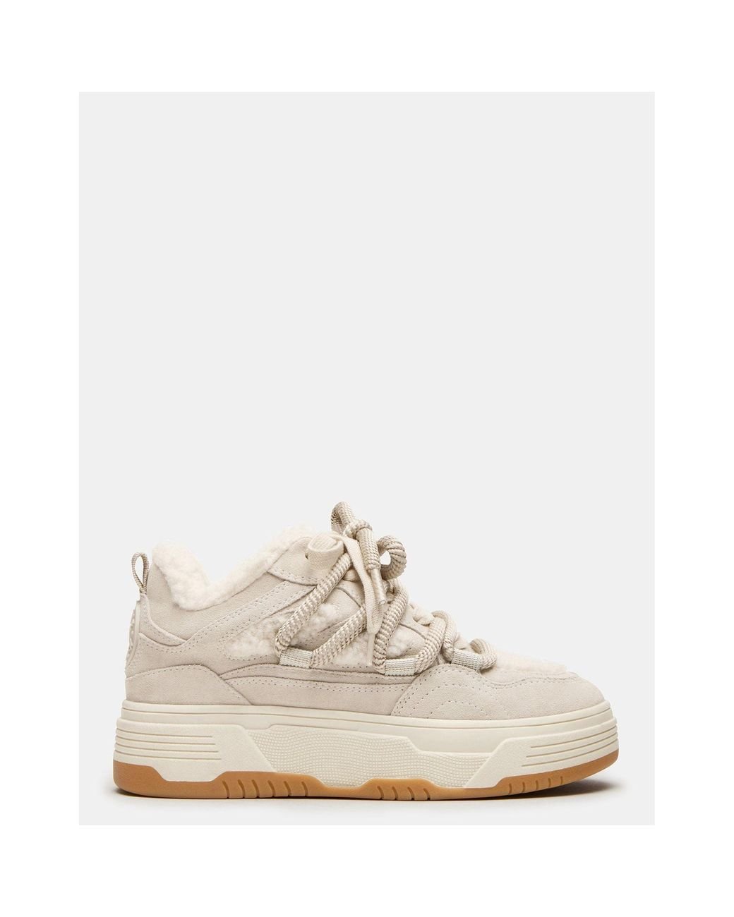 Steve Madden Boomer Faux Fur Taupe in Natural | Lyst