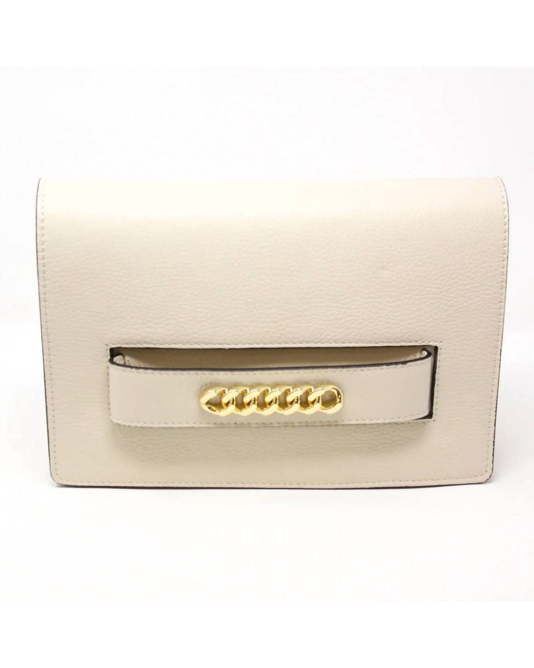 German Fuentes Large Leather Clutch Bag in Natural | Lyst