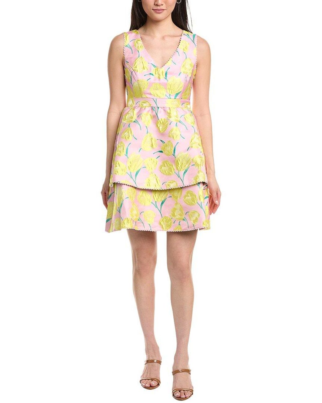 FLORA BEA NYC Terina Mini Dress in Yellow | Lyst